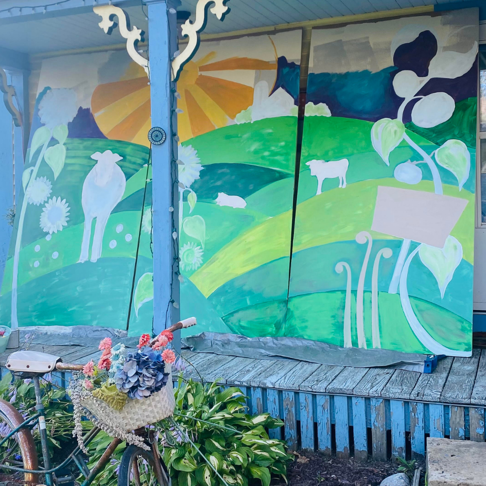 mural in progress | Littleton Food Co-op